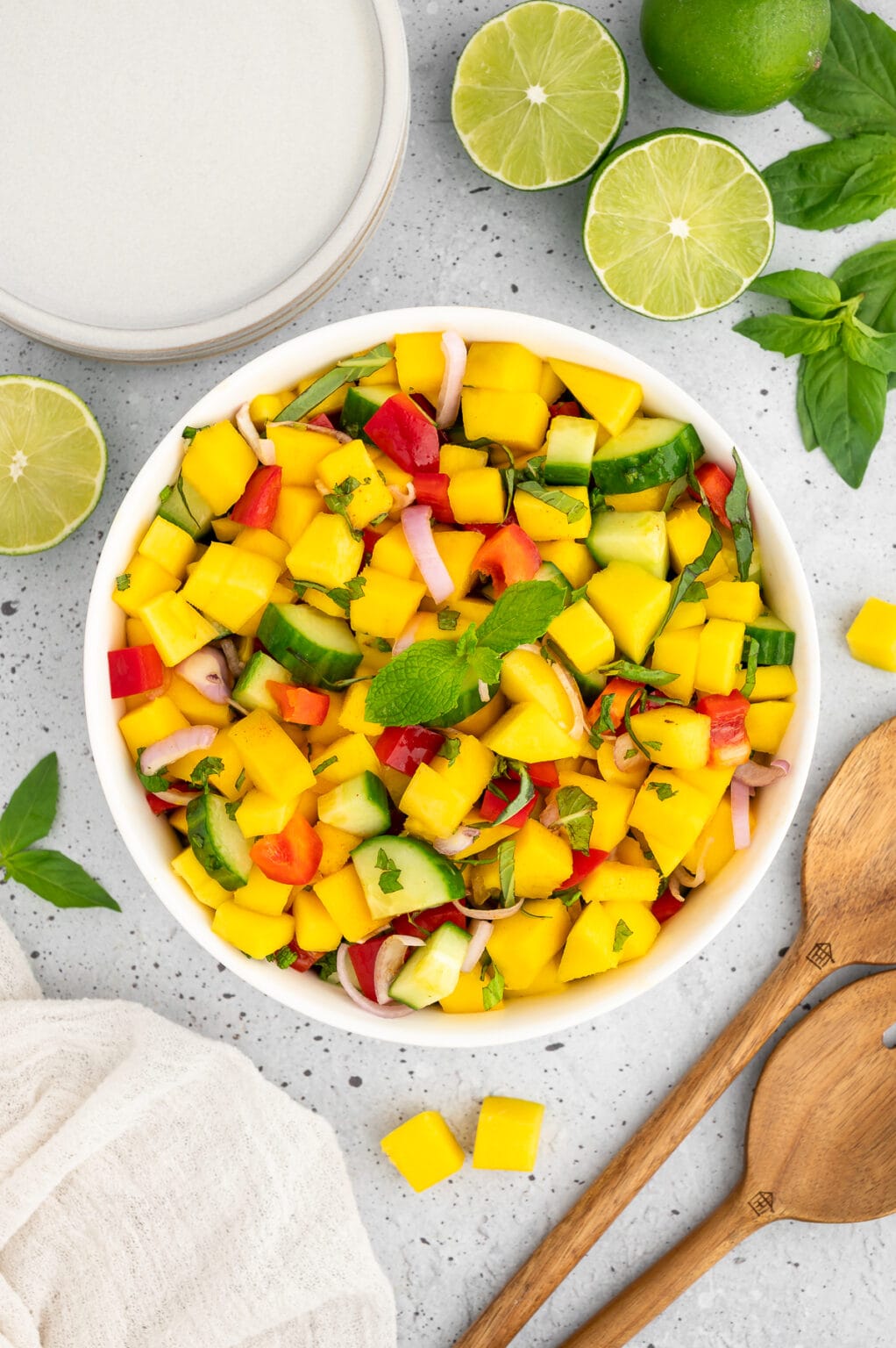 Fresh and Healthy Cucumber Mango Salad - Love Your Body Well